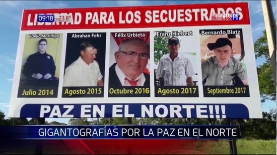 Aparecen gigantografías que claman la paz en el norte - Paraguay.com Aparecen gigantografías que claman la paz en el norte - Paraguay.com
